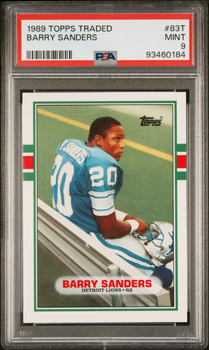BARRY SANDERS 1989 TOPPS TRADED #83T ROOKIE CARD PSA GRADED 9 MINT | eBay