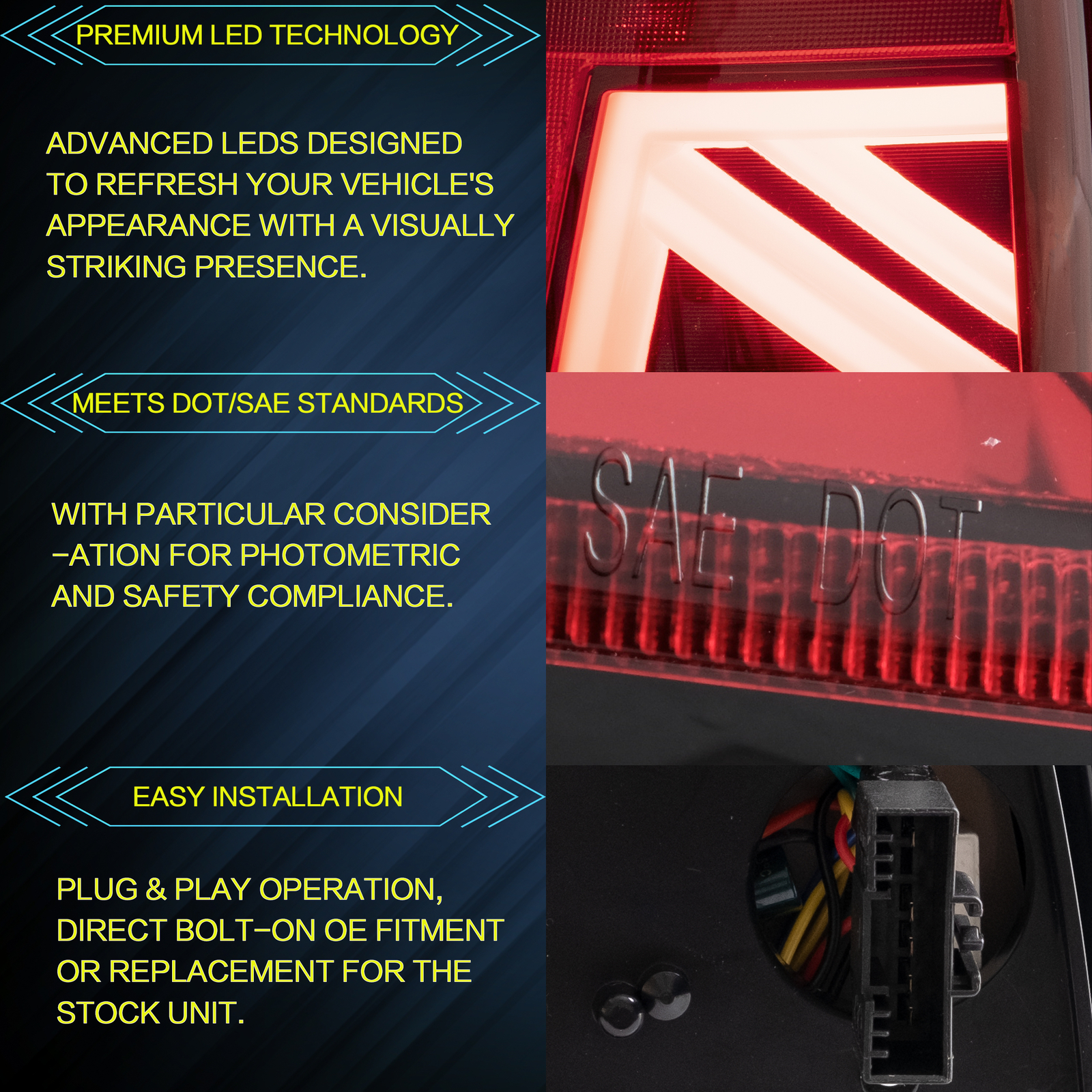 VLAND Red LED Tail Lights For 2011-2012 13 Mini R56 R57 R58 R59 W ...