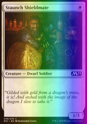 MTG Magic the Gathering Staunch Shieldmate (39/417) Core Set 2021 LP ...