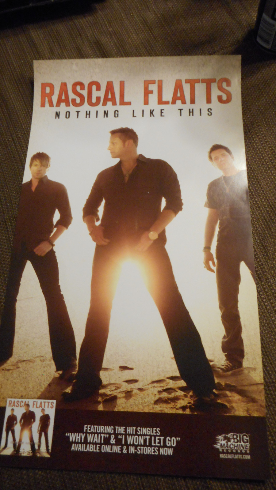 Rascal Flatts Nothing Like This Mini Poster | eBay