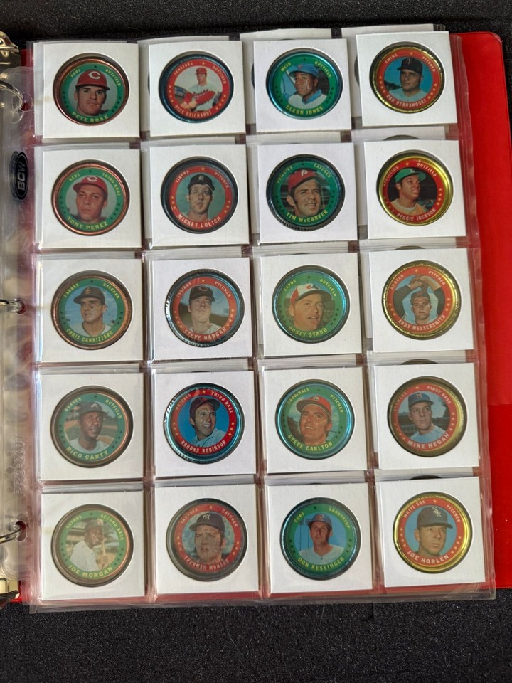 1971 TOPPS BASEBALL COINS COMPLETE SET 1-153 NICE GOOD - EX MID LEVEL ...