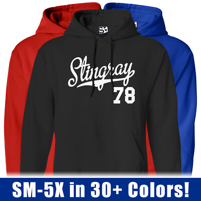 Stingray 78 Script HOODIE | 1978 C3 Vette Classic Car Jersey Hooded ...