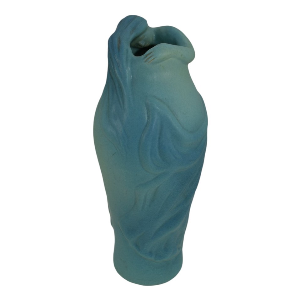Van Briggle 1960s Vintage Art Nouveau Pottery Blue Lorelei Ceramic Vase ...