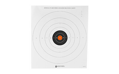Action Target B-8, 25-Yard Timed And Rapid Fire Target, Black With ...