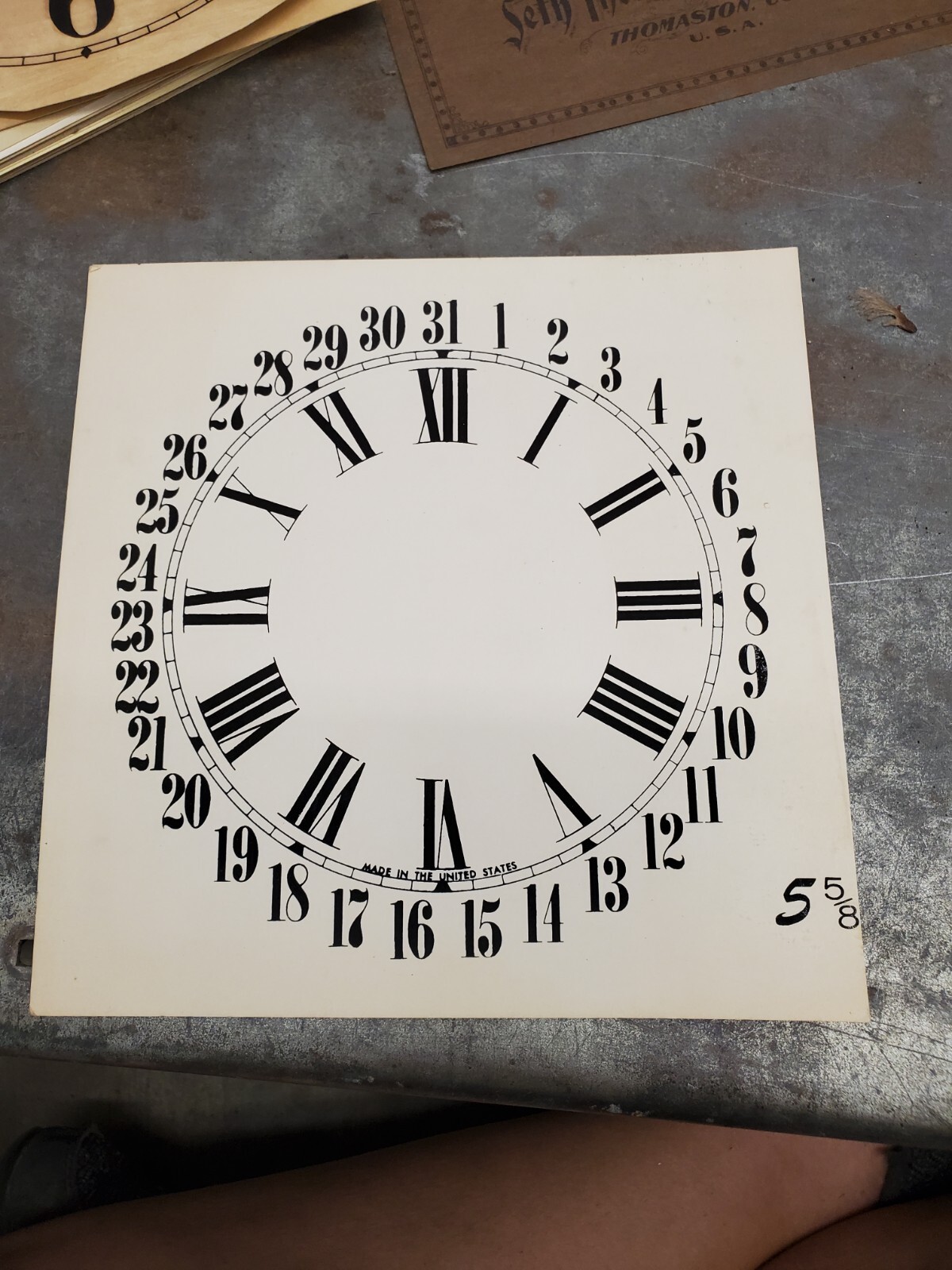 Replacement Clock Faces Paper Dial 5 - 7" Ansonia Waterbury Gilbert ...