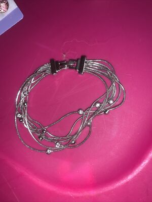 Roxy Silver 7 Chains With Ball Bracelet | eBay