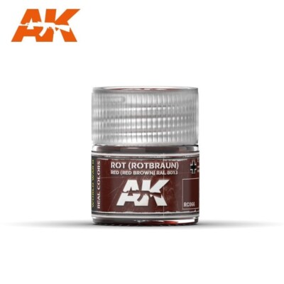 AK Interactive Real Colors RC066 Rot (Rotbraun) Red Brown RAL 8013 10ml ...