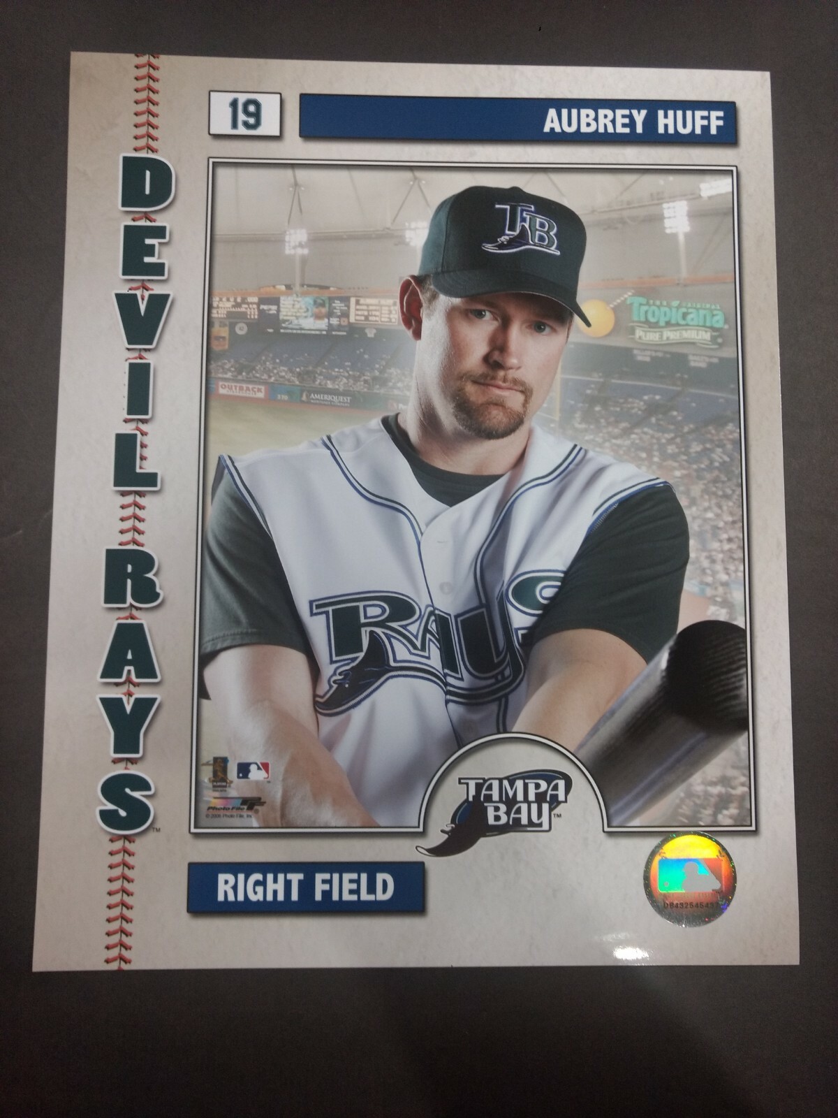 AUBREY HUFF 2006 Tampa Bay Devil Rays 8X10 STUDIO PHOTO | eBay