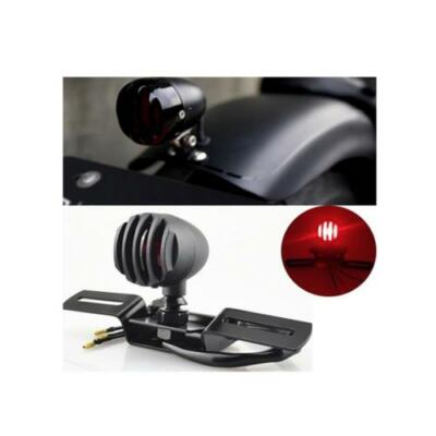 Black Motorcycle grill Tail Brake Light Harley Bobber Chopper Custom ...