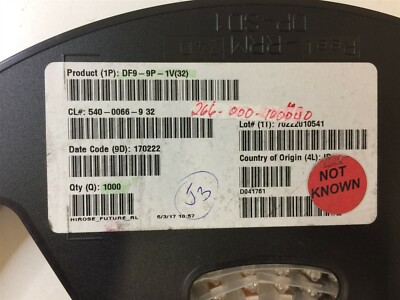 DF9-9P-1V(32) HIROSE CONN HDR 9POS SMD TIN 10 PIECES | eBay