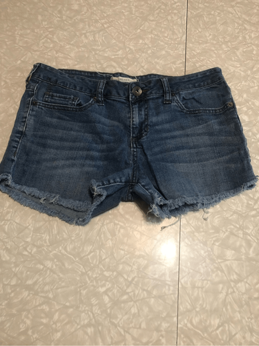 bullhead size 9 cut off shorts dark wash cotton spandex 5 pocket 3 inch ...