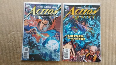 ACTION COMICS #848 & 849 NM 2007 DC Comics SUPERMAN FAITH & DEATH pt 1 ...
