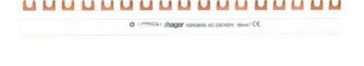 Hager INSULATED BUSBAR HAGKDN380G 18-Modules 3-Phases 80A Fork Type ...