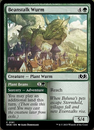 Hero Deal, English - 1 x MTG Beanstalk Wurm Wilds of Eldraine | eBay