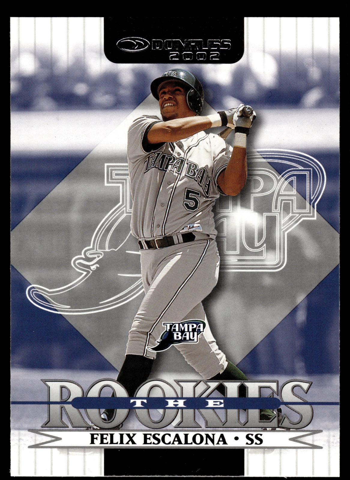 2002 Donruss The Rookies #36 Felix Escalona Rookie Tampa Bay Devil Rays ...