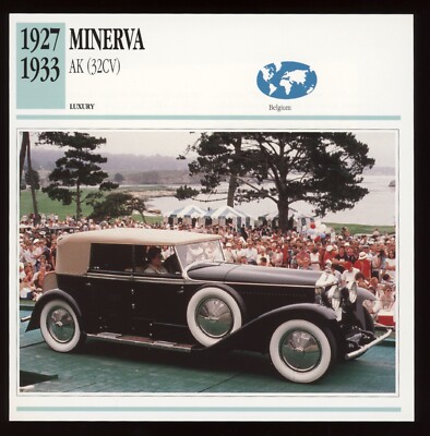 1927 - 1933 Minerva AK (32CV) Classic Cars Card | eBay