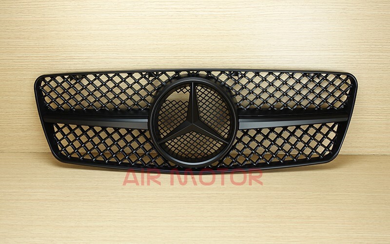 Front Grille For M-Benz CLK-Class C208 W208 Matte Black CLK320 CLK430 ...