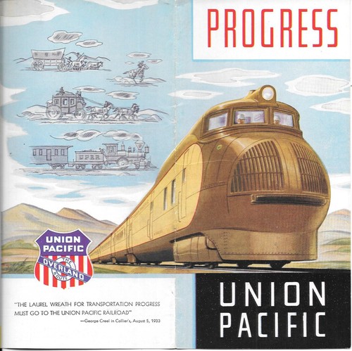 Union Pacific Advertising Brochure Introducing Their New Train ...