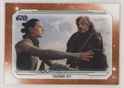 2019 Topps Star Wars Skywalker Saga Orange Training Rey Luke Skywalker ...