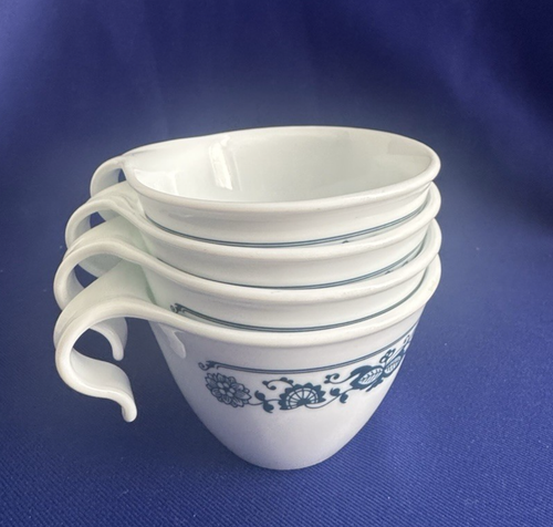 Vintage Corelle Ware Old Town Blue Pattern Hook Tea/Coffee Cups - Set ...