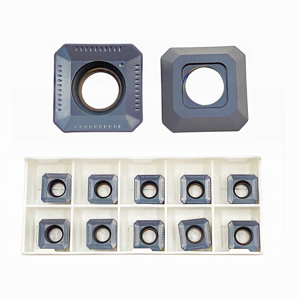 45° KM12 50-22 4Flute 50mm Face Milling Cutter Face Mill + 10Pcs ...