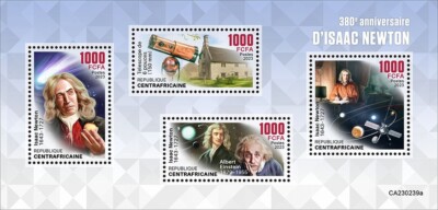 2023/02 - CENTRAL AFRICAN - ISAAC NEWTON 4V complet set MNH ** | eBay