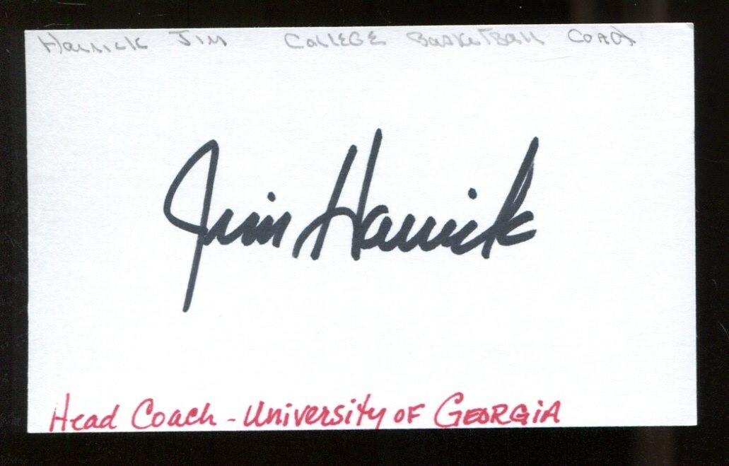 Jim Harrick Signed Index Card 3x5 Autographed UCLA UGA URI 56477 | eBay