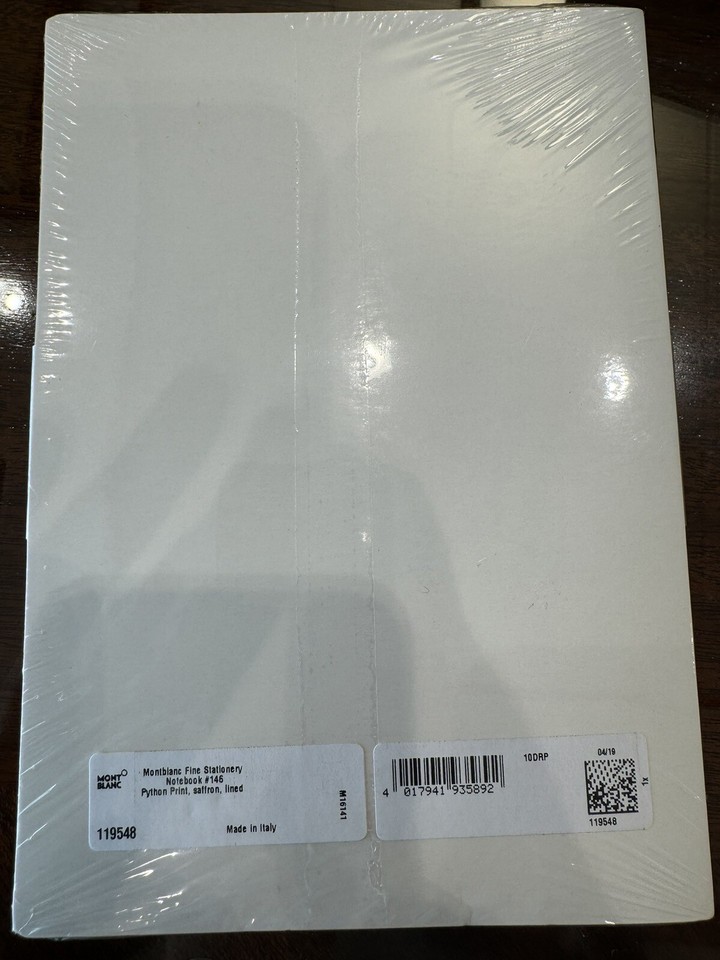 Montblanc #146 Python Print Saffron Leather Premium Gold Cut Lined Notebook | eBay