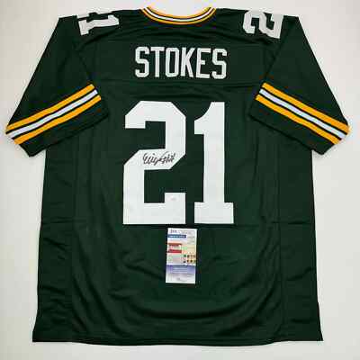 Autographed/Signed Eric Stokes Green Bay Green Football Jersey JSA COA ...