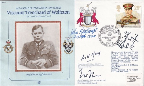 Viscount Trenchard cover Signed A Winskill Keatings Battle Britain ...