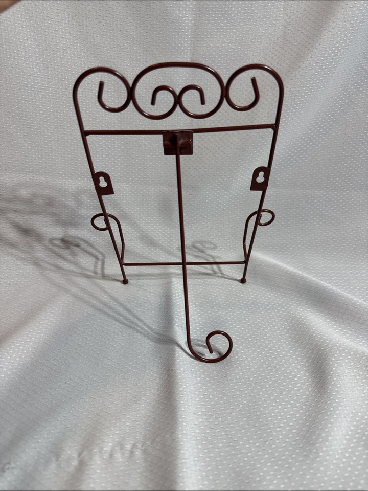 Nice Brown Metal Plate display rack stand or wall mounted | eBay