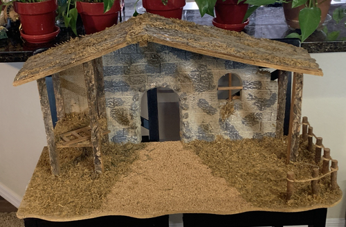 Nativity Crèche Stable 32" x 15" x 16" | eBay