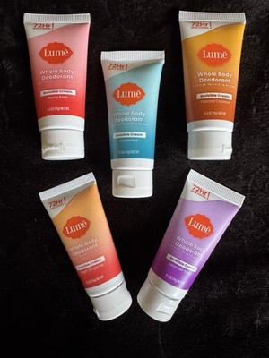 2-BOXES Lume Whole Body Deodorant Cream Travel Size Sampler Pack | eBay