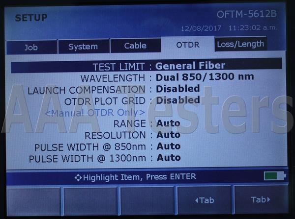 Fluke Networks OF-500 OptiFiber OFTM-5732 OFTM-5612B SM MM Fiber OTDR ...
