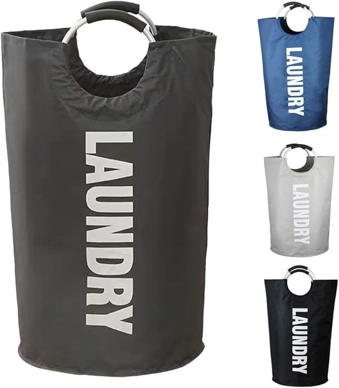 Armo® 90L Large Laundry Basket Foldable Collapsible Freestanding Bin ...