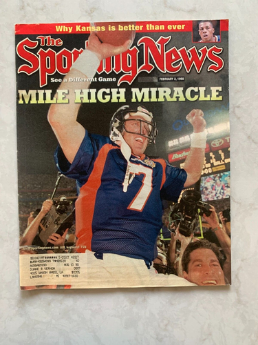 The Sporting News magazine, February 2, 1998, cover: John Elway | eBay