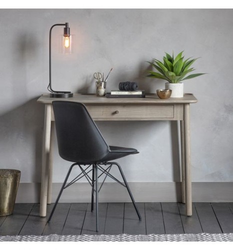 Gallery Direct Kingham 1 Drawer Desk Grey 5059413396106 | eBay UK