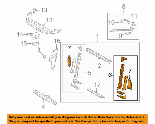 53212-42902 Toyota Support, radiator, lh 5321242902, New Genuine OEM ...