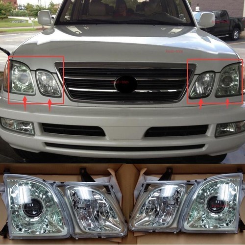 For LEXUS LX470 1998-2007 green Left & Right Front Head lamp Headlights ...