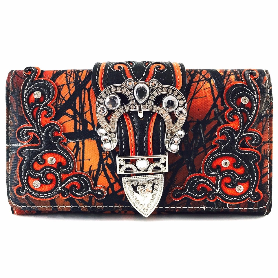 Justin West Camouflage Western Camo Rhinestone Buckle Conceal Carry ...