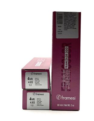 Framesi Framcolor 2001 Hair Coloring Cream 4VR 4.65 Viola Red 2 oz-2 ...