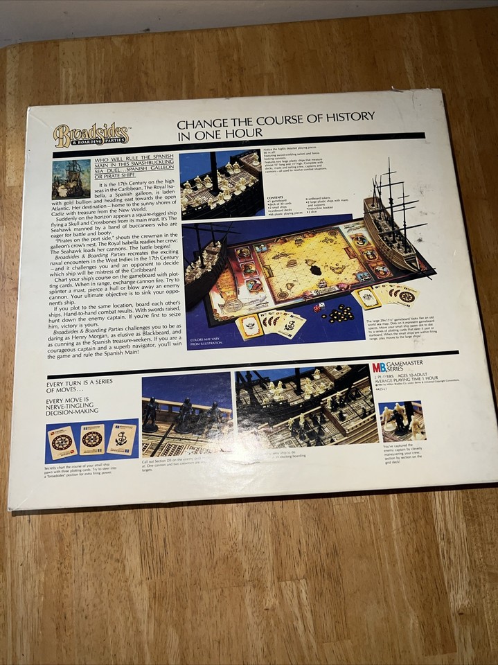 BROADSIDES & BOARDING PARTIES 1984 MILTON BRADLEY BOARD GAME READ ...