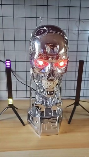 US Terminator T2 Arnold 1:1 T800 Life-size Bust Endoskeleton Skull ...