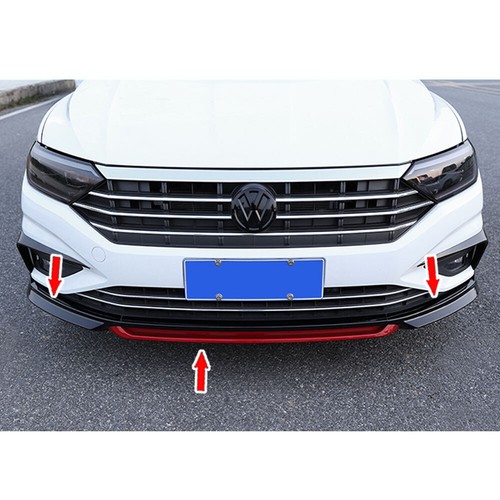 Black RED For VW Jetta MK7/A7 Front Bumper Lip Spoiler Surround Kit ...
