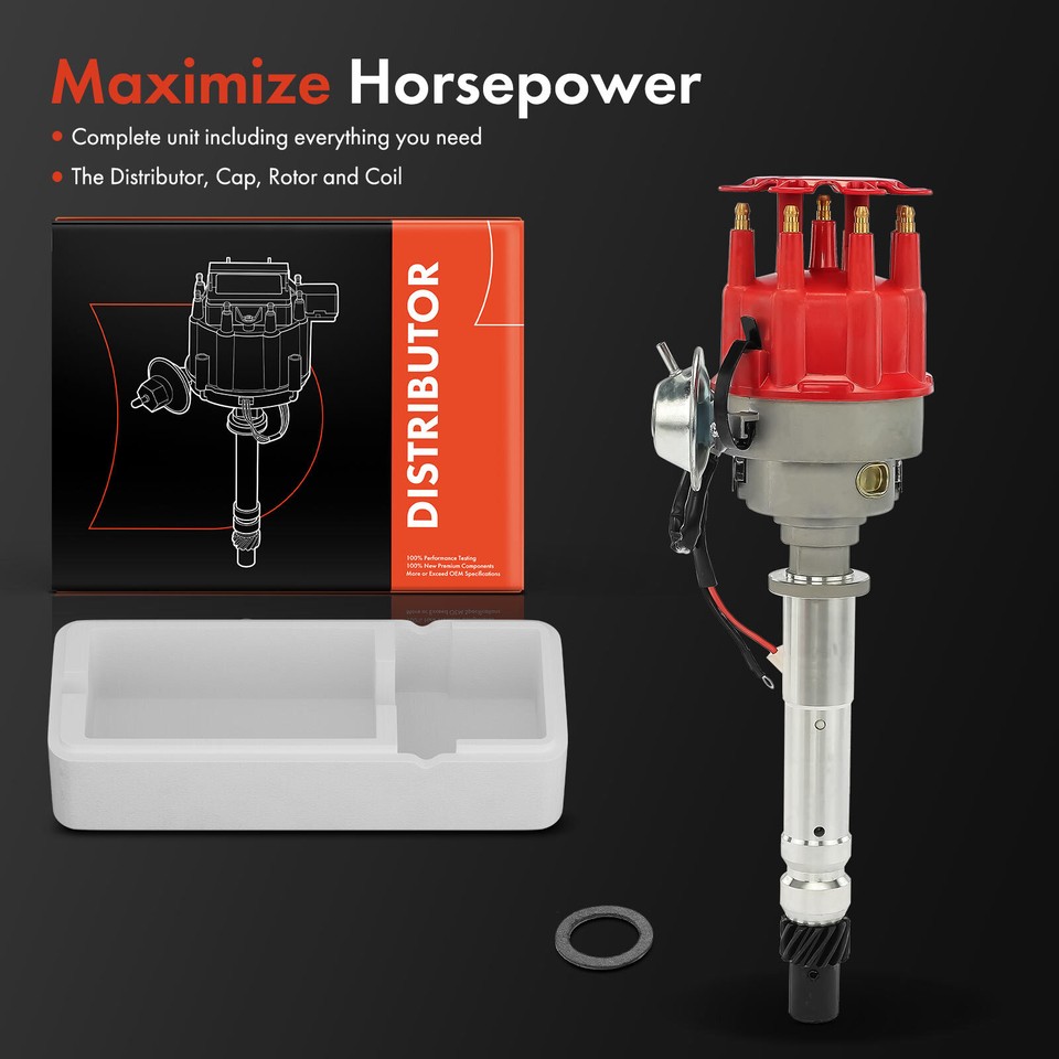 Ignition Distributor w/ Cap & Rotor for Chevy SBC BBC 283 305 327 350 ...