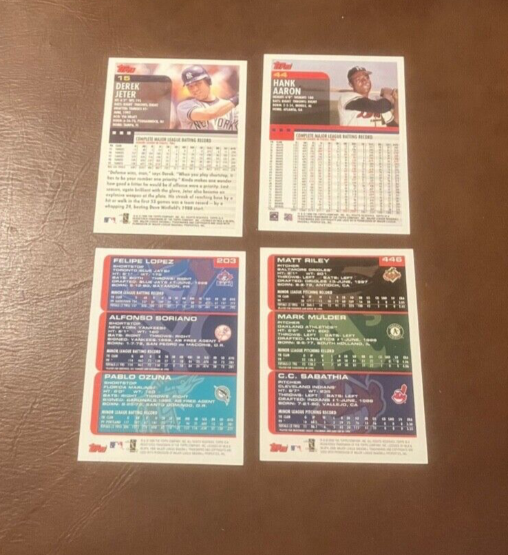 2000 Topps Baseball Complete Set (478/478) RC Alfonso Soriano CC ...