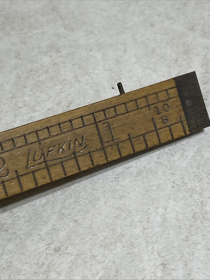 Vintage LUFKIN Folding Boxwood And Brass Folding Ruler No 171 | eBay