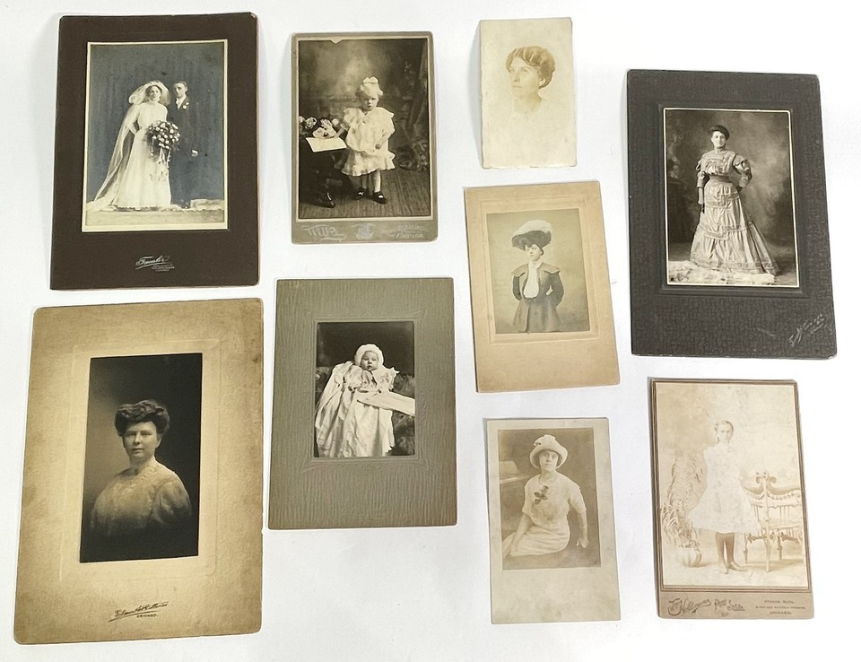 Lot of 18 Antique Photograph Cabinet Cards & Photos, Men, Women ...