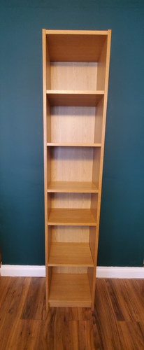 Billy 5 shelf bookcase (ikea), 400mm wide, oak colour, good condition ...