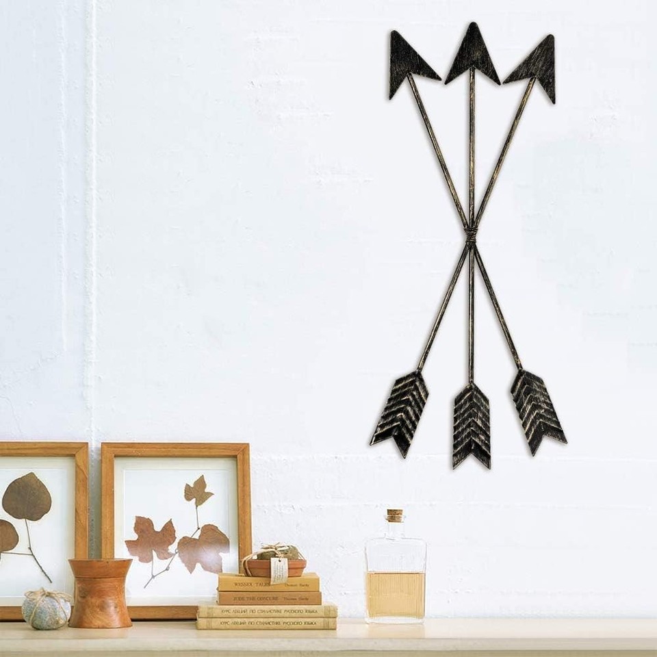 DECORKEY Metal Arrow Wall Decor, Distressed Native American Decor, Wall ...